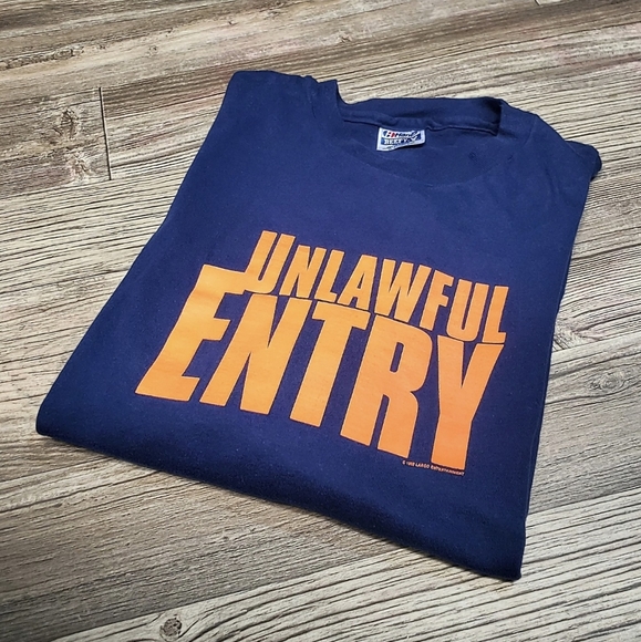 Hanes | Shirts | Vintage Unlawful Entry Movie Shirt 992 Deadstock ...